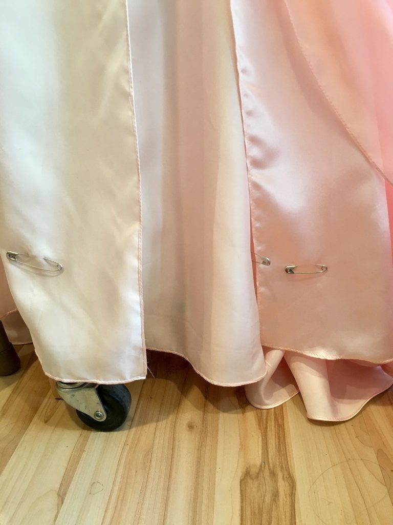 How to hem a prom dress, wedding dress, formal gown - noelle o designs