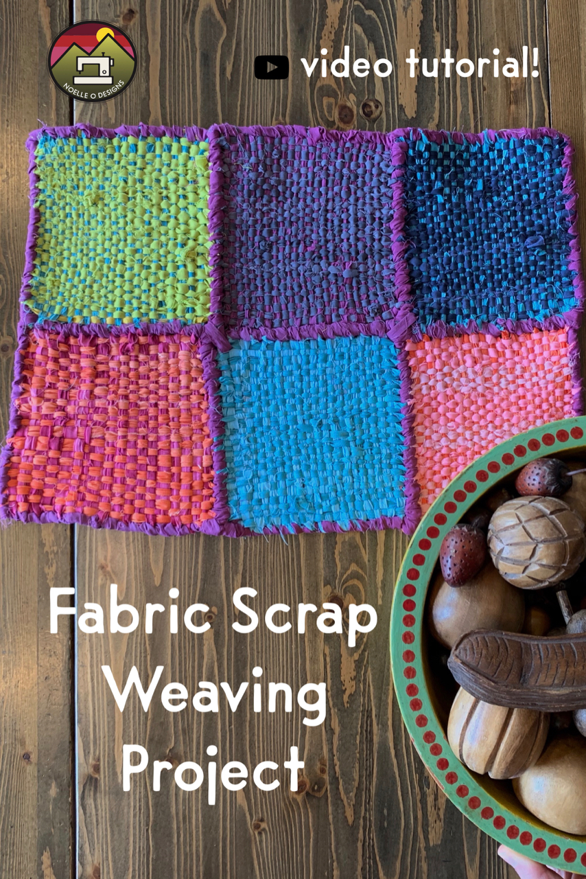 Fabric Scrap Weaving Project - noelle o designs